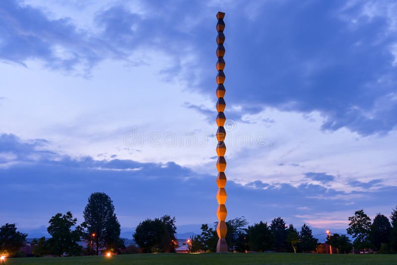 The Column of Infinity, Targu Jiu, Romania - June 23, 2018: the Column ...