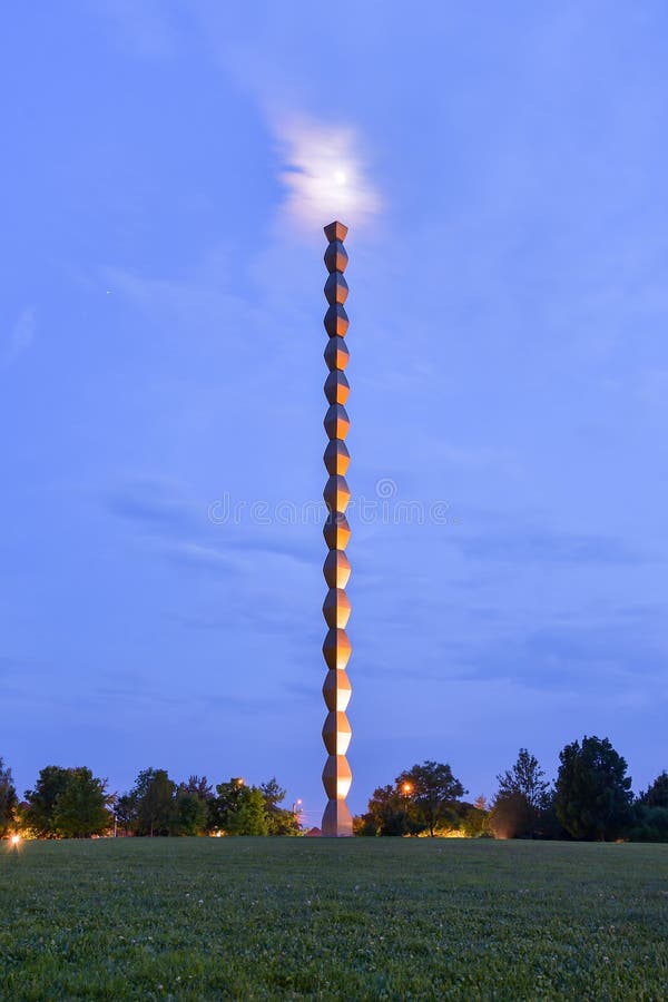 The Column of Infinity, Targu Jiu, Romania - June 23, 2018: the Column ...