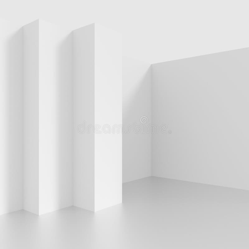 Column Interior Background. White Abstract Room Stock Illustration ...