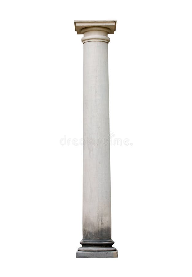 Column Isolated on White Background Stock Image - Image of background ...
