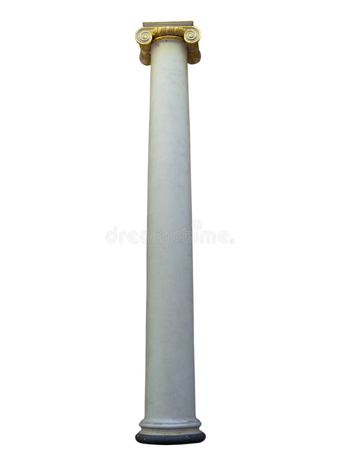 Column Isolated on White Background Stock Image - Image of background ...