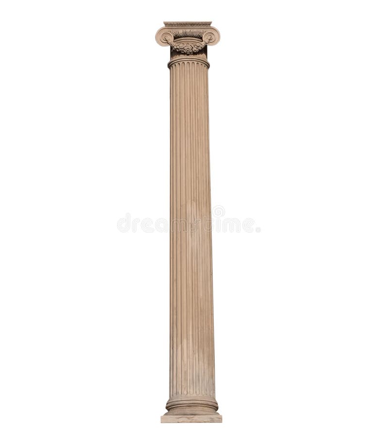Column Isolated on White Background Stock Image - Image of background ...