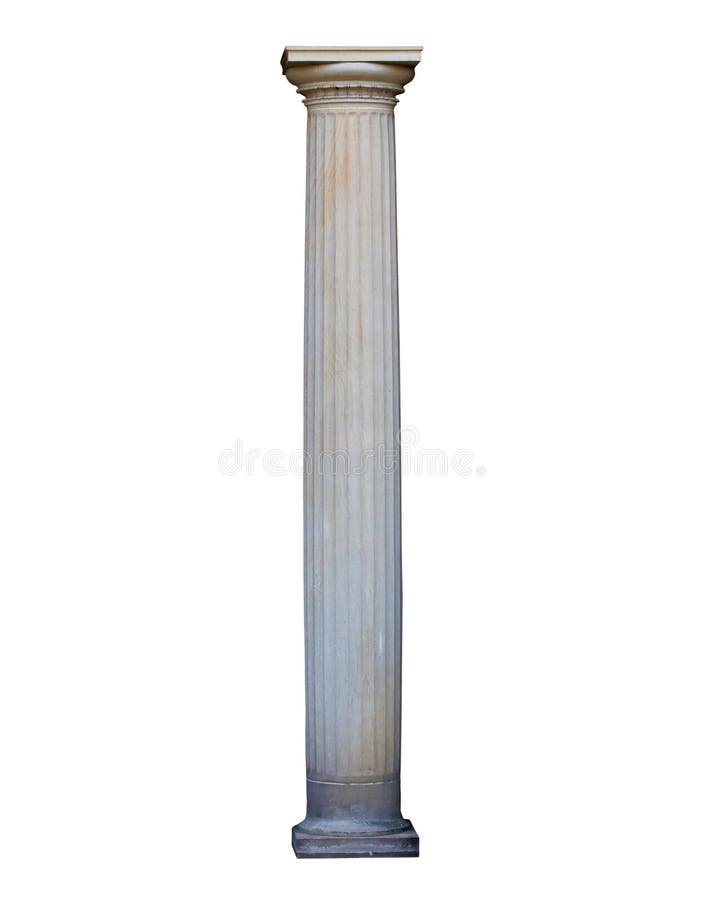 Column Isolated on White Background Stock Image - Image of background ...