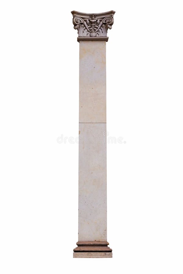 Column Isolated on a White Background Stock Image - Image of decorative ...