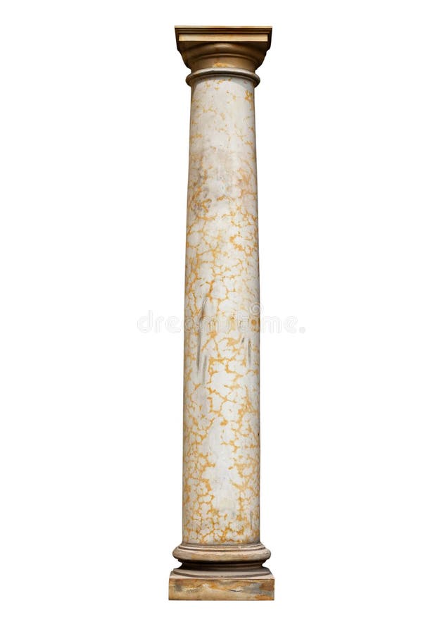 Column Isolated on White Background Stock Image - Image of background ...