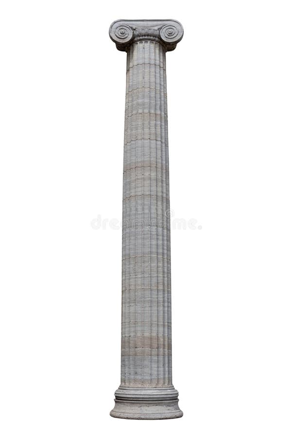 Column Isolated on White Background Stock Image - Image of background ...