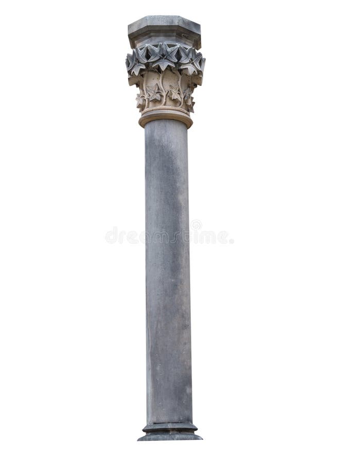The Column Isolated on a White Background Stock Photo - Image of ...