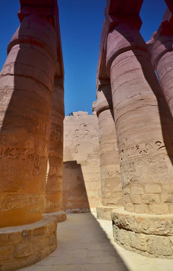 The Column. Karnak Temple. Egypt. View. Stock Photo - Image of pharaoh ...