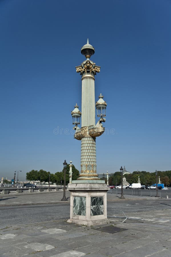 A column with lanterns. stock photo. Image of street - 29145202