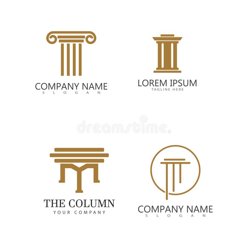 Column Logo Vector Symbol Template Stock Vector - Illustration of ...