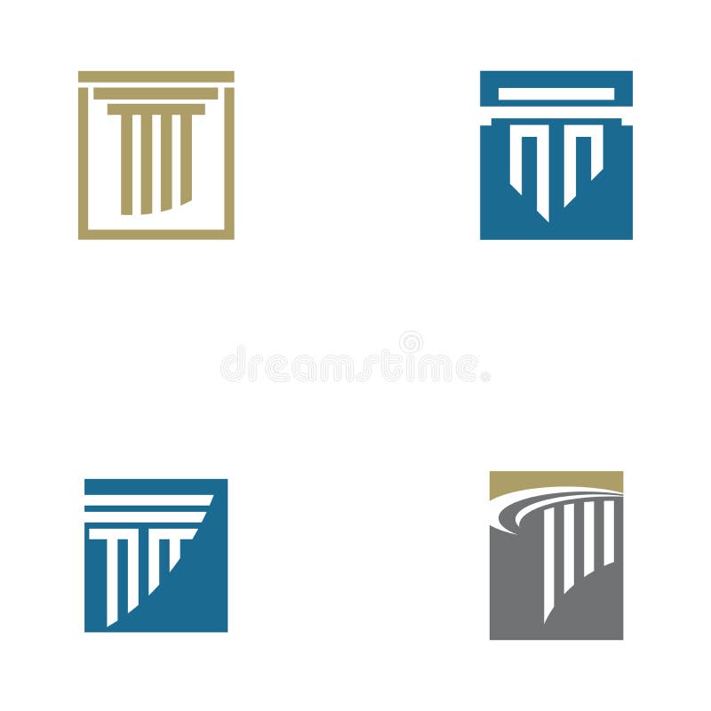 Column Logo Vector Template. Stock Vector - Illustration of lawyer ...