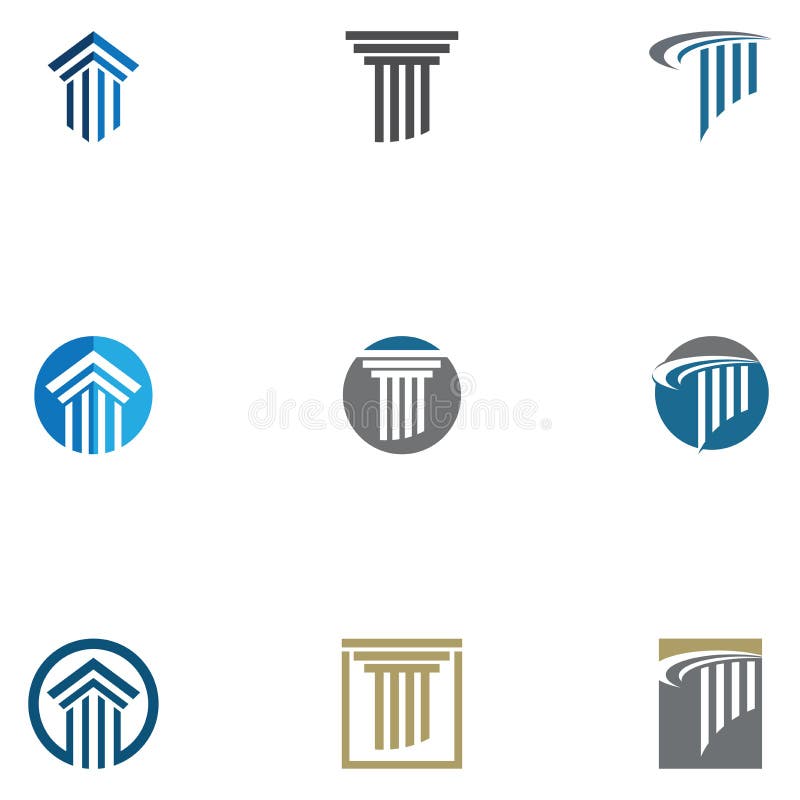 Column Logo Vector Template. Stock Vector - Illustration of classical ...