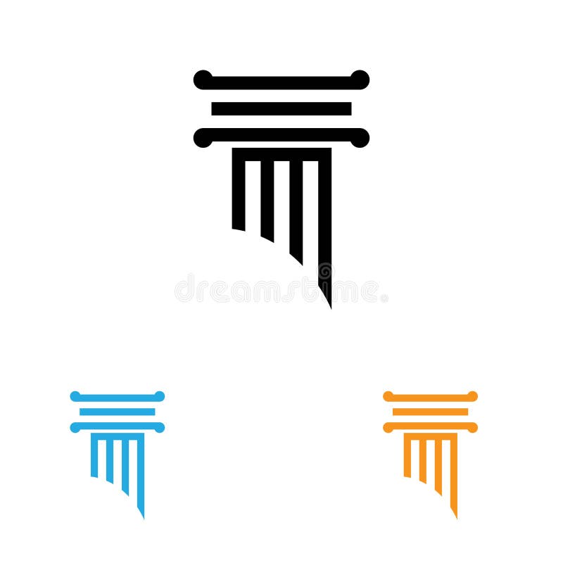 Column Logo and symbol stock vector. Illustration of courthouse - 162403521