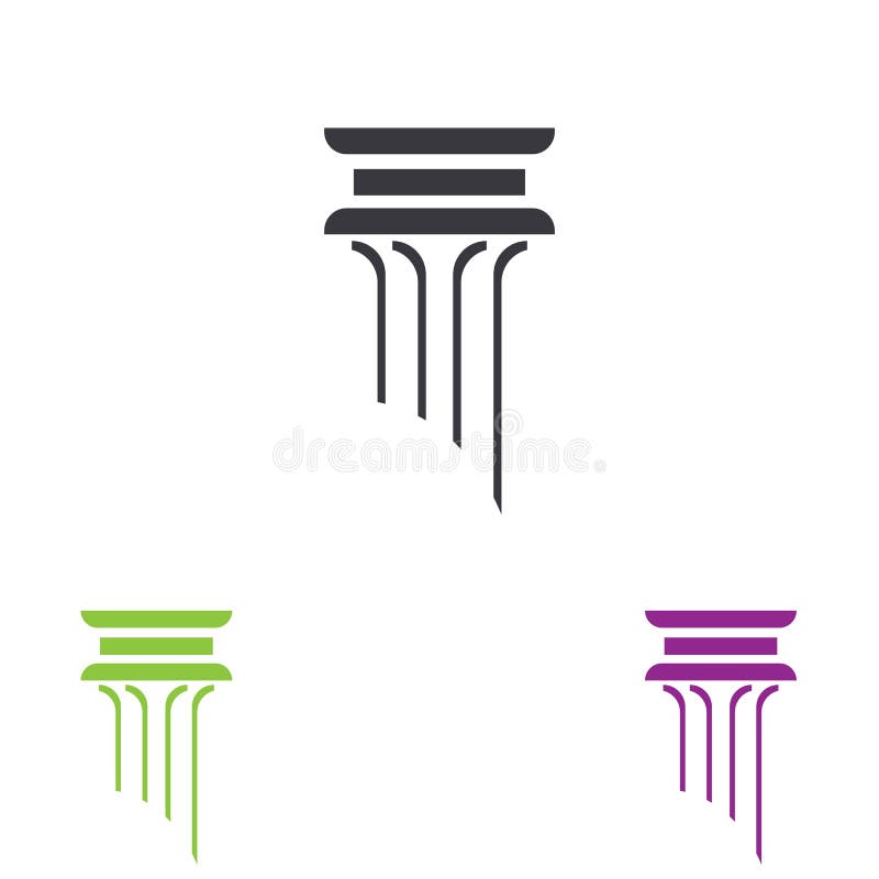Column Logo Vector Template Stock Vector - Illustration of icon, shape ...