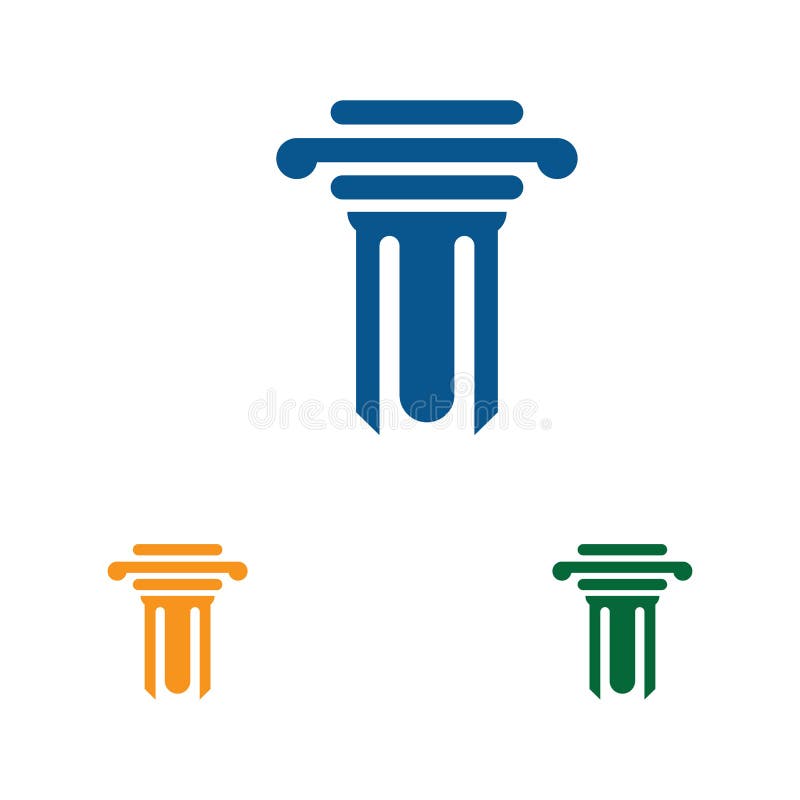 Column Logo Vector Template Stock Vector - Illustration of office ...