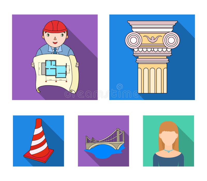 Column, Master with Drawing, Bridge, Index Cone. Architecture Set ...