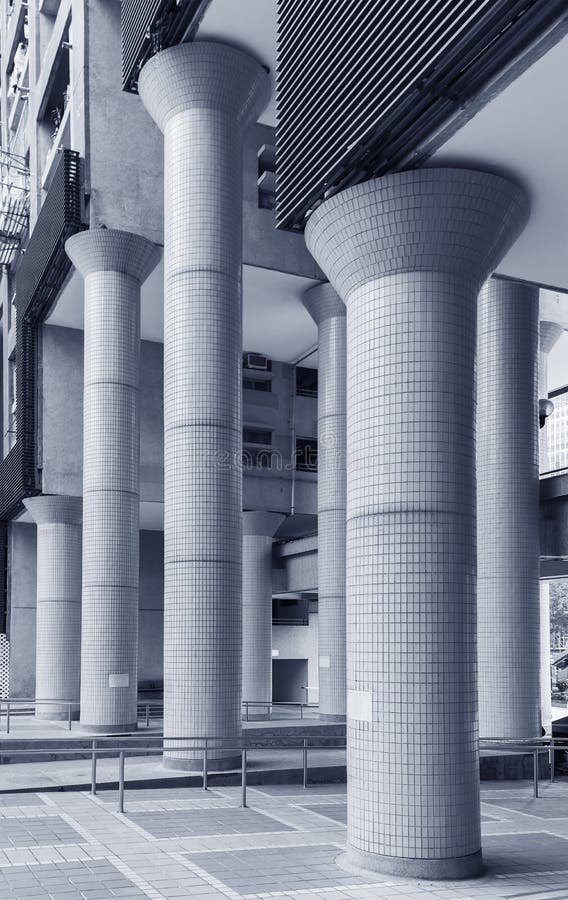 Column of Modern Architecture. Building Abstract Background Stock Image ...