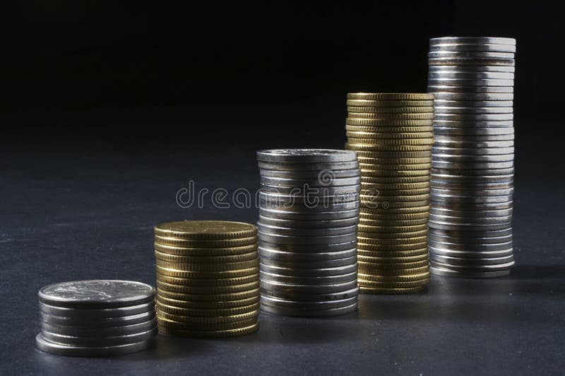 Column from money stock image. Image of bank, business - 491521