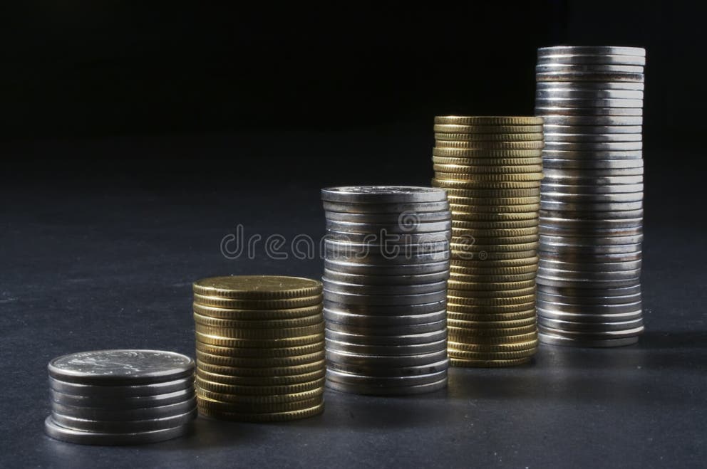 Column from money stock image. Image of bank, business - 491521