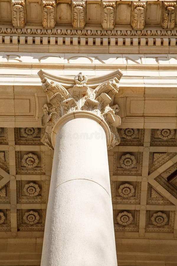 Column and Ornate Ceiling stock photo. Image of court - 31897636