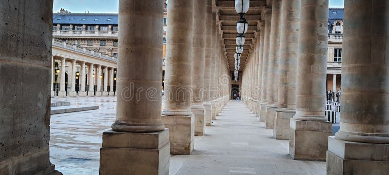 Column at Palais Royal stock image. Image of chapel - 291043961