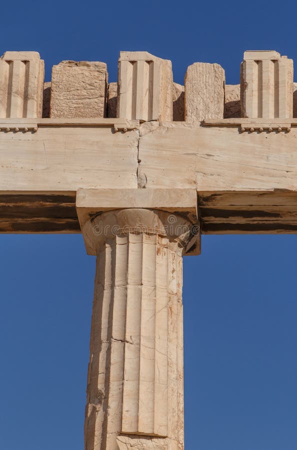 Column of Parthenon temple stock image. Image of support - 79856699