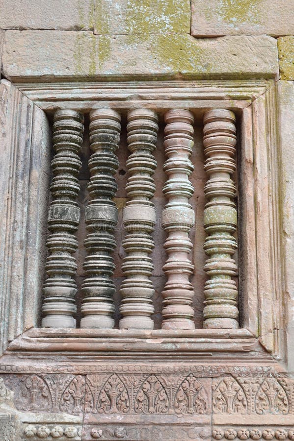 Column in Phanom Rung Stone Castle in Thailand Stock Photo - Image of ...