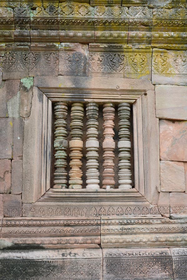 Column in Phanom Rung Stone Castle in Thailand Stock Photo - Image of ...
