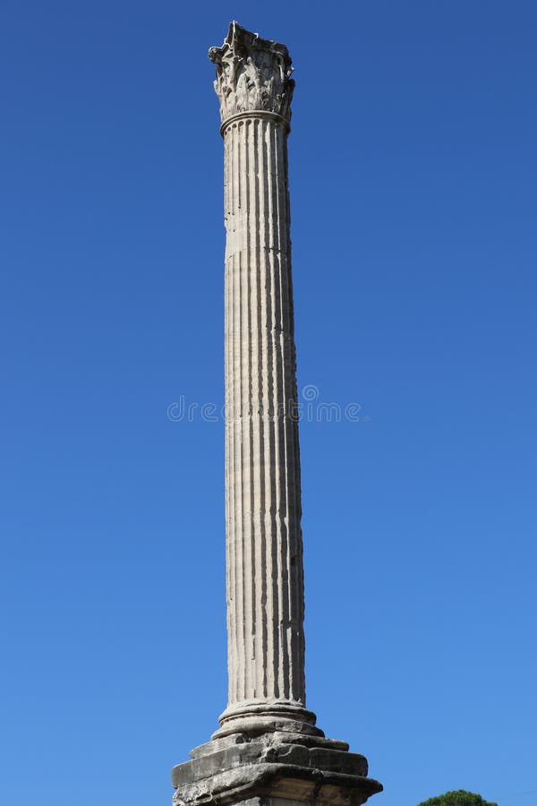 The column of Phocas stock photo. Image of vespasian - 76704540