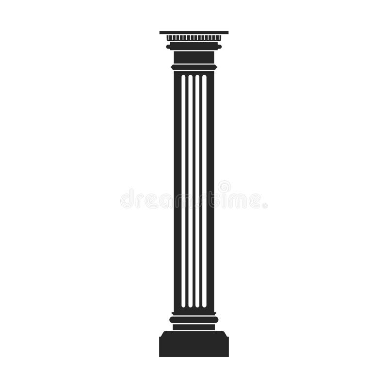 Pillar Column Vector Icon.Cartoon Vector Icon Isolated on White ...