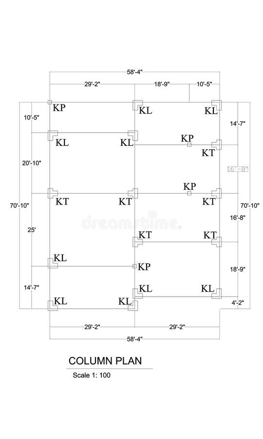 Column plan 1 st house stock illustration. Illustration of vector ...