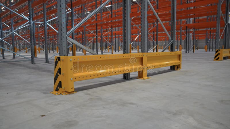 Column Protection in Warehouse Stock Photo - Image of security, rack ...