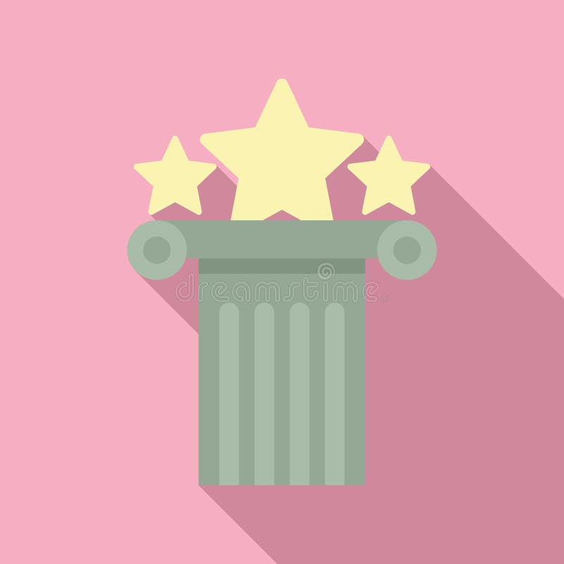 Column Ranking Icon Flat Vector. Best Rank Stock Vector - Illustration ...