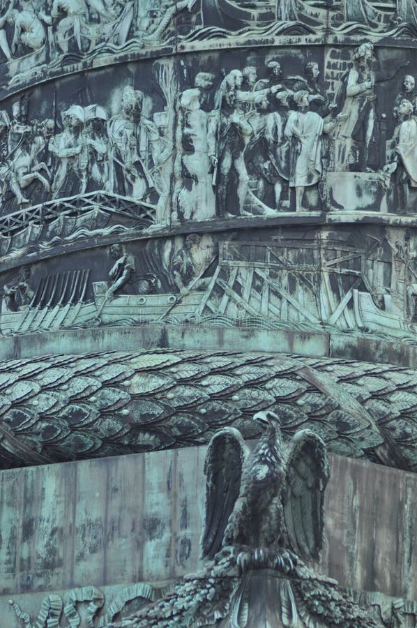 Column with Relief, Historical Scenes Stock Photo - Image of monument ...