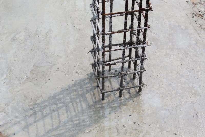 Column Rod from Base Costruction Stock Image - Image of builder ...