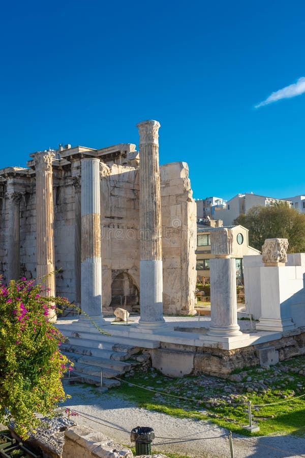 Column in the Roman Agora of Athens Greece Stock Image - Image of ...