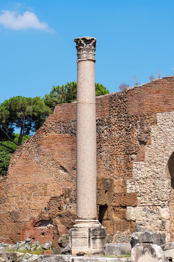Column in Roman Forum in Rome, Italy Stock Image - Image of destination ...