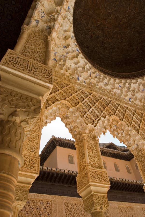 Alhambra Columns stock image. Image of spain, column, front - 2565365