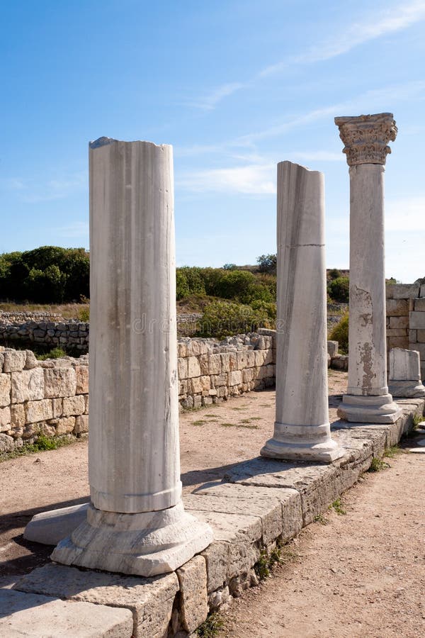 Column row stock image. Image of outdoors, blue, column - 16301953
