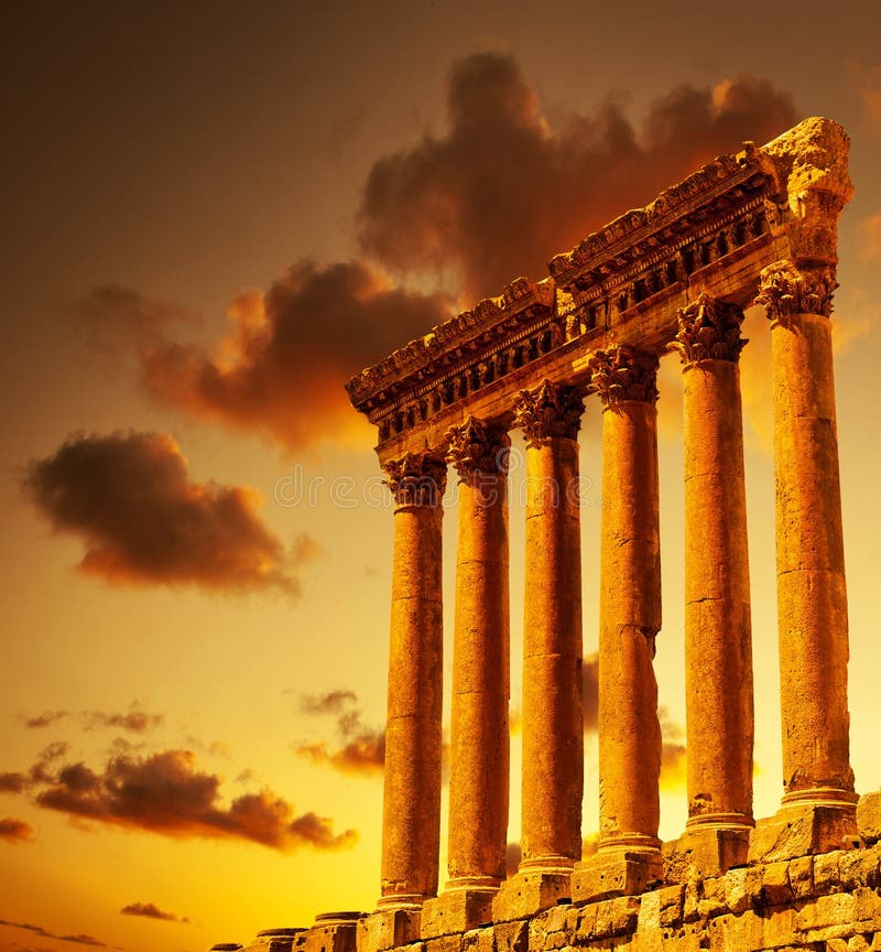 Column ruins stock image. Image of history, ancient, landscape - 26370243