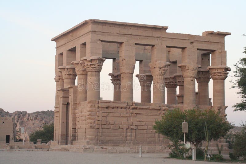 Column Ruins Temple of Isis, Philae Aswan Egypt Stock Photo - Image of ...