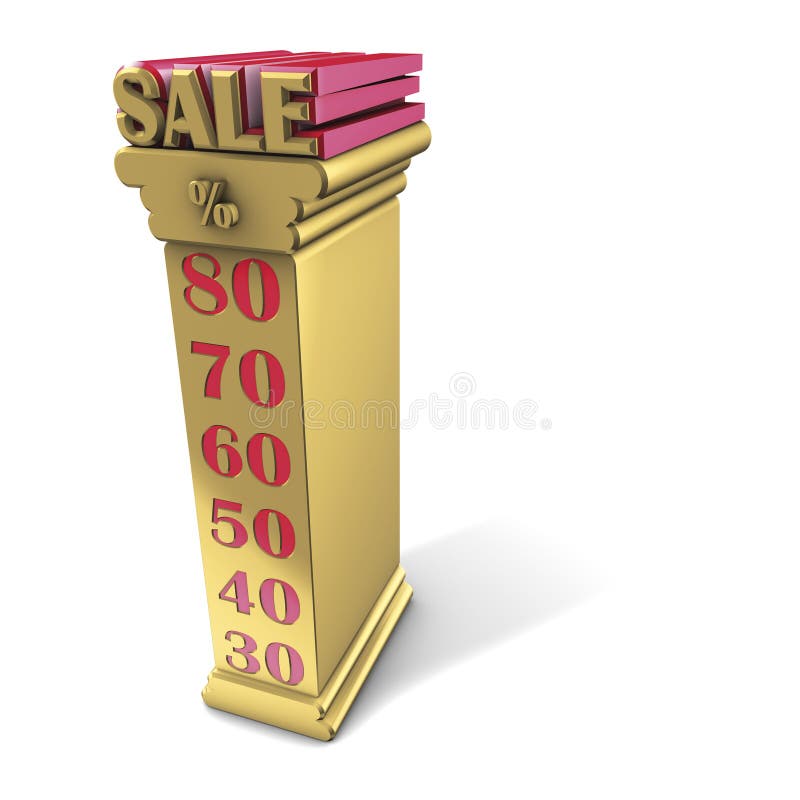 Column sale stock illustration. Illustration of advertising - 13388647