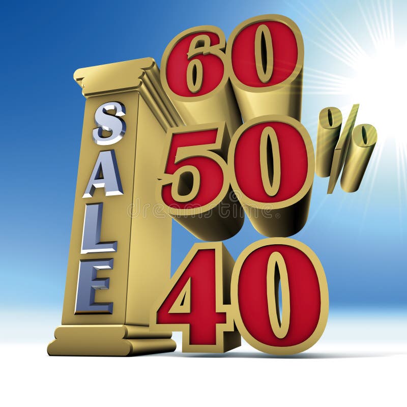 Column sale and Percent stock illustration. Illustration of advertising ...