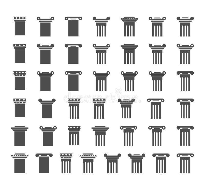Column. a Set of Vector Icons for Websites, Applications and Creative ...