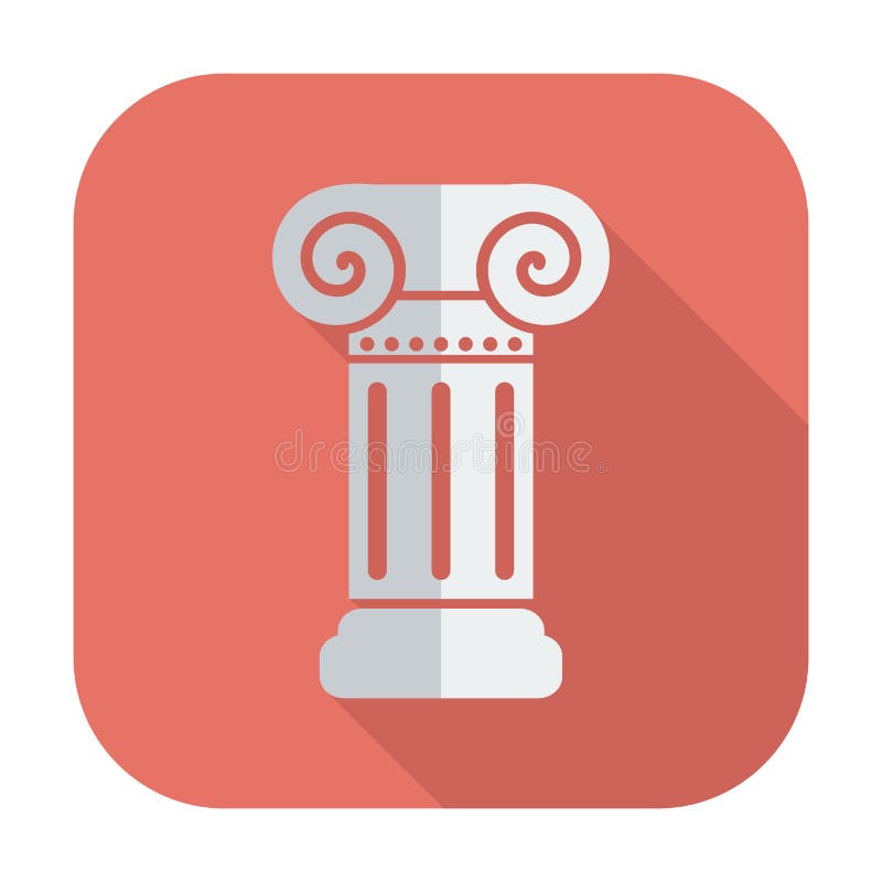 Column single icon. stock vector. Illustration of column - 92417550