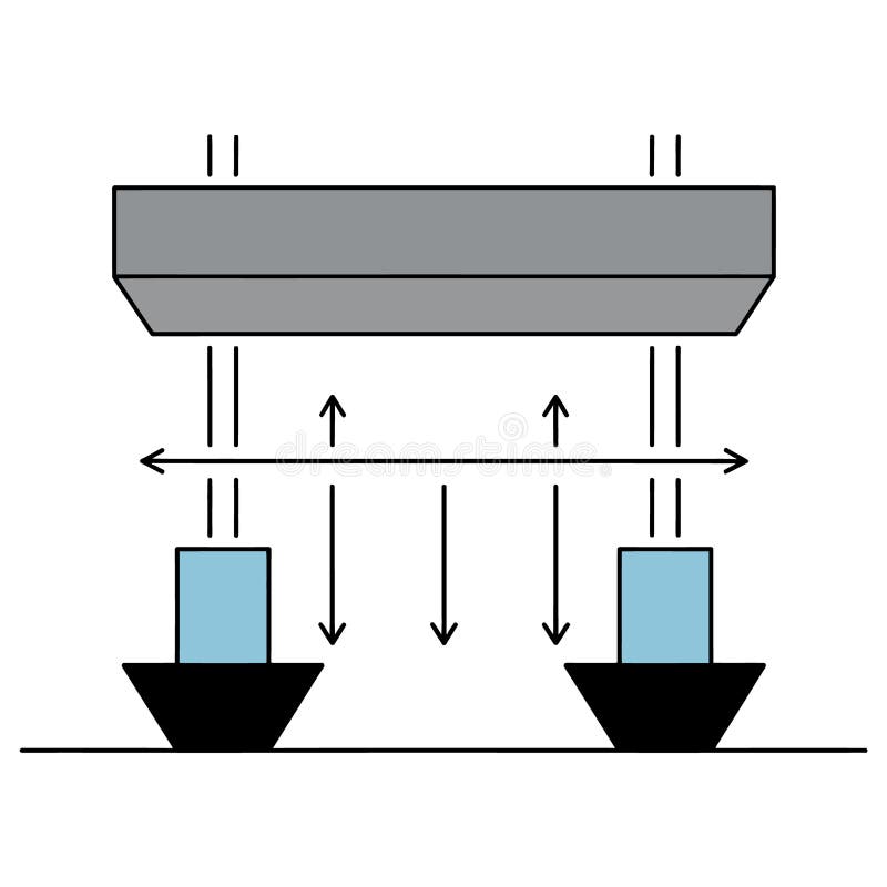 Column and Slab Load Distribution System Structural Engineering Vector Illustration Stock Vector ...