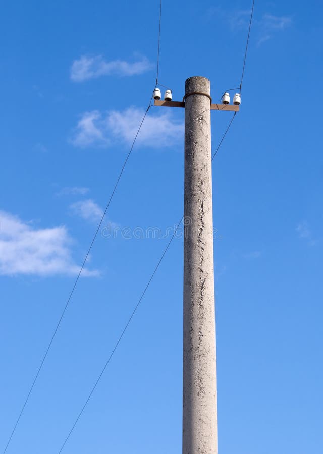 Metal Column for an Electricity Stock Photo - Image of electricity ...