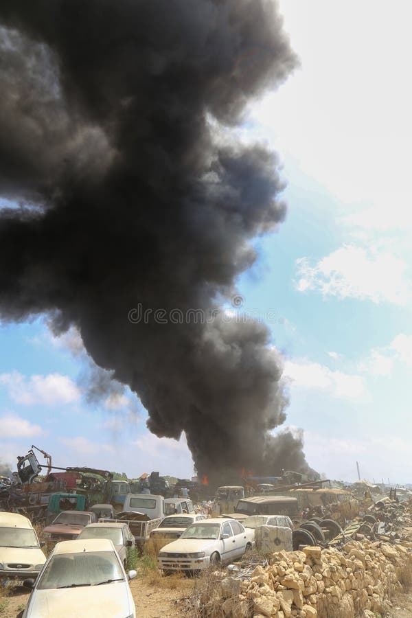 Column of smoke stock image. Image of fire, coming, destruction - 183259353