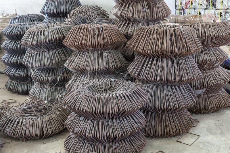 Column Stirrups.a Steel Structure To Be Used Casting Concrete Pi Stock ...