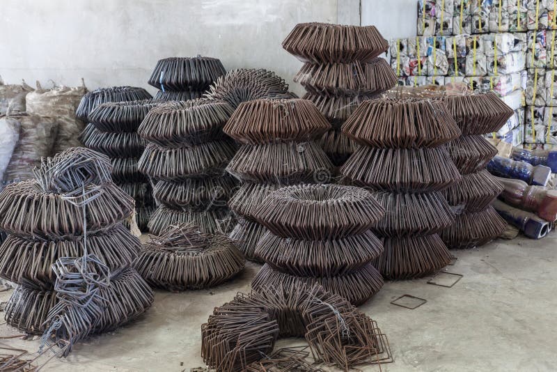 Column Stirrups.a Steel Structure To Be Used Casting Concrete Pi Stock ...